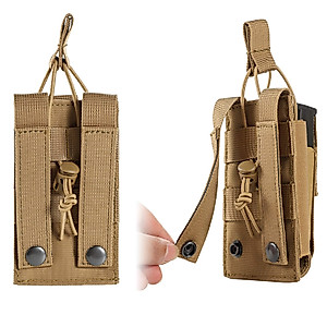 FRTKK Molle Mag Pouch, Open Top Single/Double/Triple Magazine Pouch Holder Carrier for M4 M16 AK AR Glock M1911 92F 9mm
