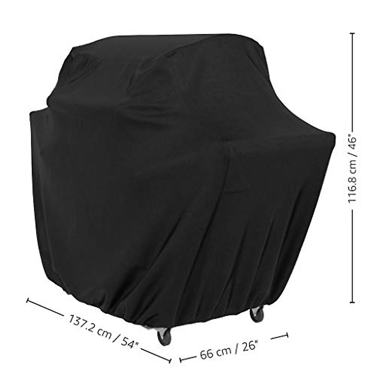 Amazon Basics Gas Grill Barbecue Cover, 54 inch / S, Black
