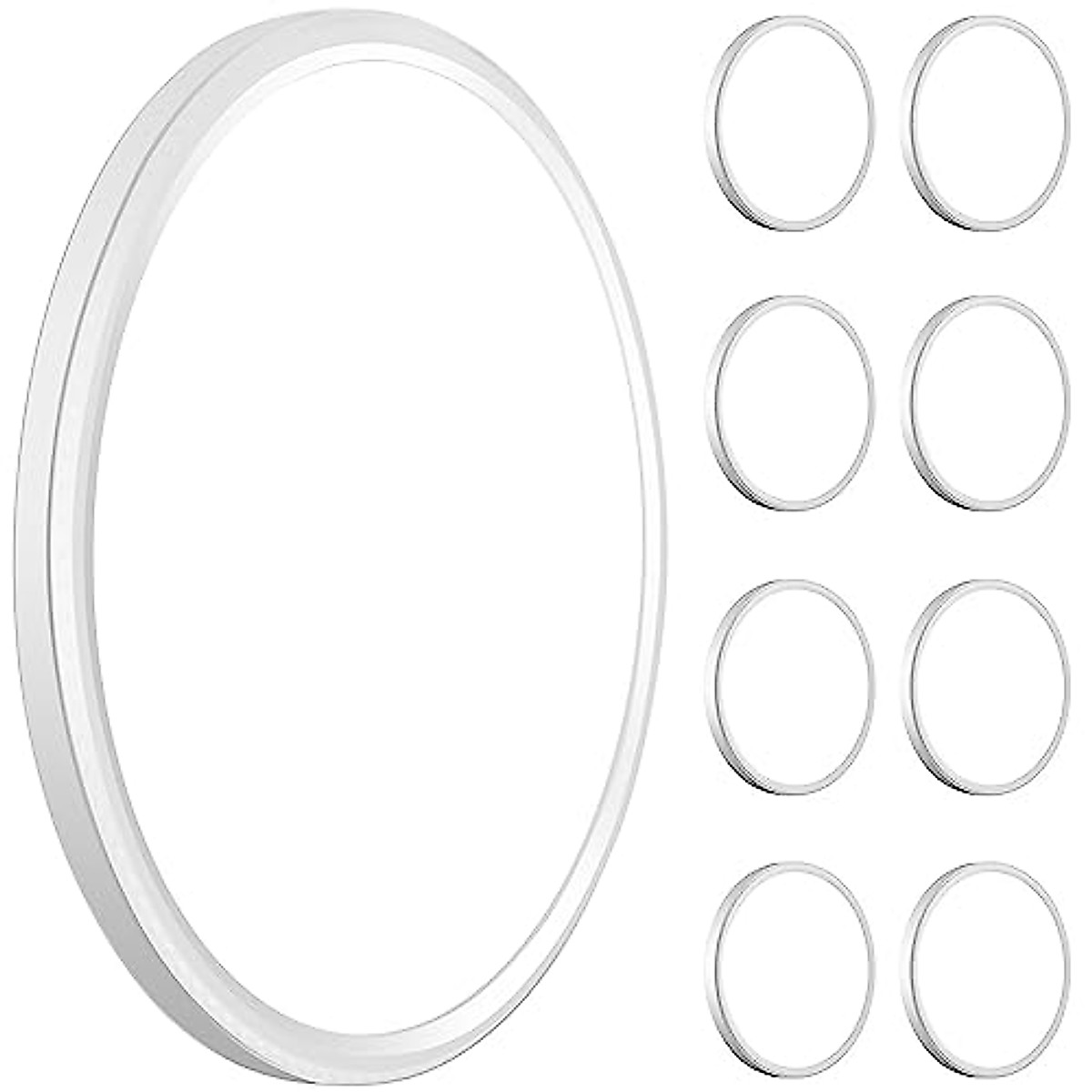 WKONCLDY 3200lm LED Flush Mount Ceiling Light, Super Slim 12 inch LED Ceiling Light, 5000K LED Ceiling Light for Bedroom, Living Room, Dining Room, Garage, Office (White, 8 Pack)