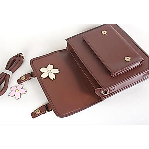 Buenocn Preppy Style Vintage backpack Pu Leather Women Shoulder Bag Cute floral Handbag messenger bag