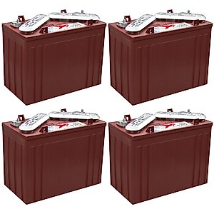 Trojan T1275 12 Volt, 150 AH Deep Cycle Battery - 4 Pack