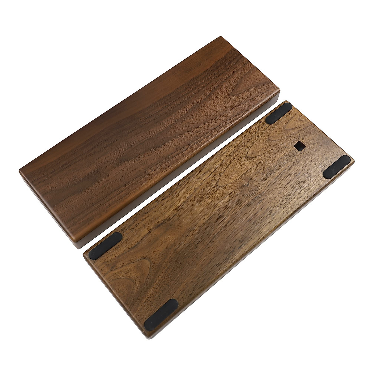 YMDK Handcraft GH60 Solid Wooden Case for 60% Mini Mechanical Gaming Keyboard Compatible Poker2 Pok3r Faceu 60 Wooden Shell (Walnut Box)