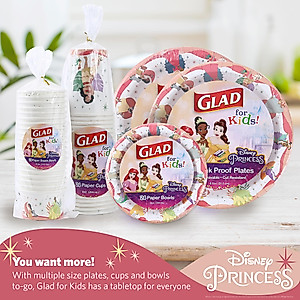 Glad for Kids Disney Princess “Magic is in All of Us” 9oz Paper Cups | Disney Princess Paper Cups, Kids Snack Cups | Kid-Friendly Paper Cups for Everyday Use, 9oz Paper Cups 24 Ct