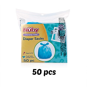 Nuby 50-Piece Diaper Sacks, 50 Count (Pack of 1)