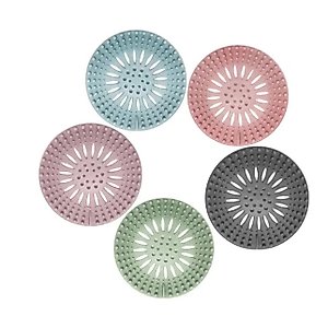 Kisskin Hair Catcher and Drain Protector for Sink, Bath Tub, Shower, Laundry & Kitchen Thermo Plastic for Longer Life 5 Pack Easy to Use Great Colors