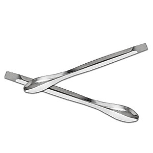 Piutouyar 15 Pcs 3 in 1 Lab Spoon Micro Lab Spatula Stainless Steel Lab Scoop for Reagent Sampling, Mixing, Measuring 105/125/140mm for a Set