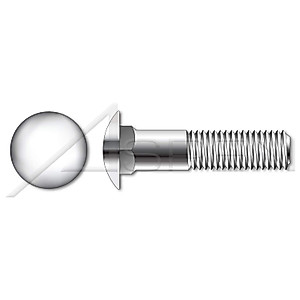 (25 pcs) M16-2.0 X 80mm, DIN 603 / ISO 8677, Metric, Carriage Bolts, Round Head, Square Neck, A4 Stainless Steel