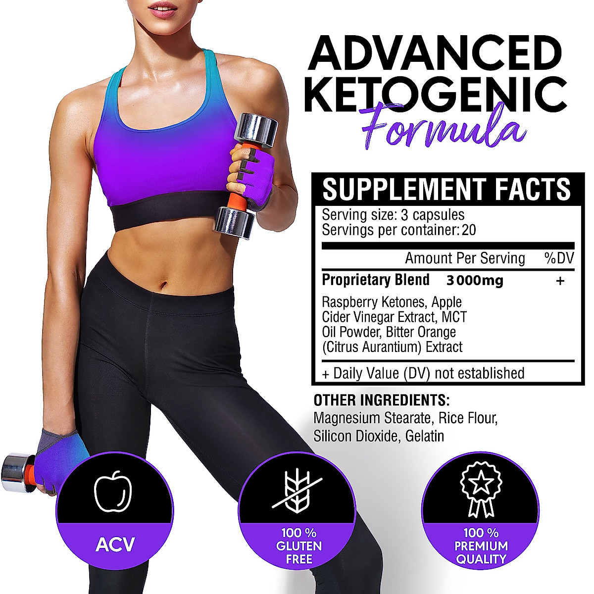 Complete Keto Pills - Keto Fast Exogenous Ketones Supplement for Improved Focus and Stamina - Advanced Weight Management, Energy, and Appetite Support - American Quality - 120 Capsules - Pack of 2