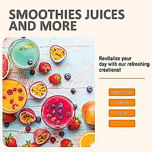 BESNOOW Portable Blender, Personal Blender for Shakes and Smoothies, 4000mAh USB Rechargeable, BPA Free 15.2 Oz 450ML Juicer Cup with 6 Blades and Lid, Portable Juicer for Kitchen/Travel/Gym(Black)