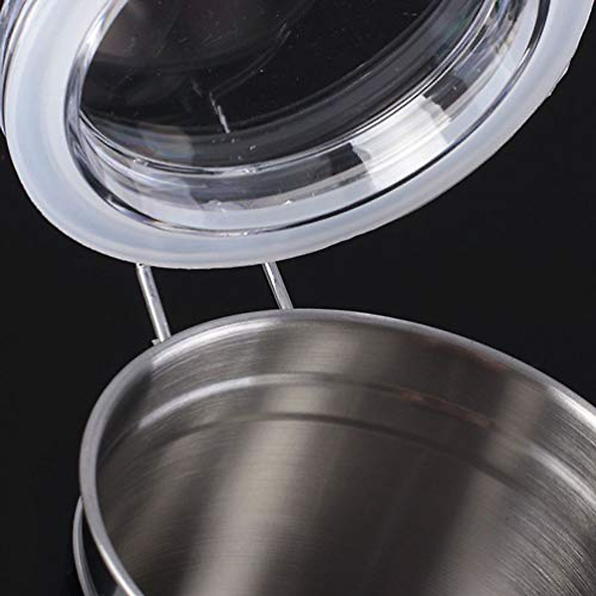 EXCEART Airtight Coffee Container Stainless Steel Container Coffee Beans Storage Vault Coffee Canister Jar 12cm x 17cm