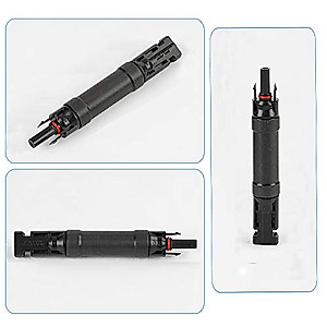 BAYM Solar Panel PV Cable Connector Built in 15A Diode in-Line Fuse Solar Wire Connector Solar PV System IP68 Waterproof Anti-backflow(10pcs)