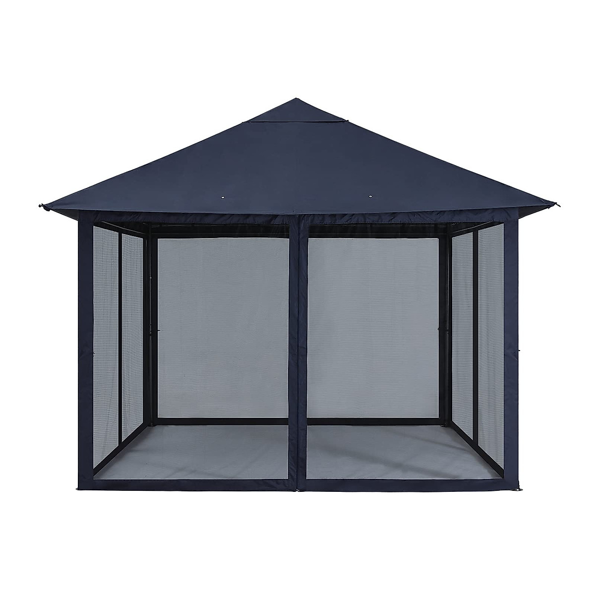 COOSHADE 10x10 Gazebos for Patios Outdoor Gazebo Canopy with Mosquito Netting(Navy Blue)