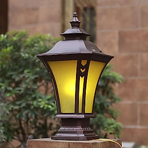 MODEBHD Waterproof IP65 Outdoor Post Light, European Retro Minimalist Pillar Lamp, Die-cast Aluminum Villa Courtyard Garden Lawn Landscape Lights, Lighting Fixture On The Wall Lights