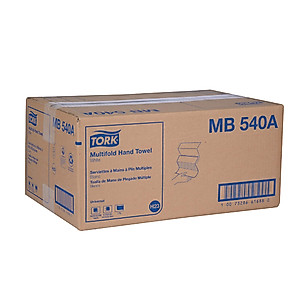 Tork Multifold Hand Towel White H2, Universal, 100% Recycled Fibers, 16 x 250 Towels, MB540A