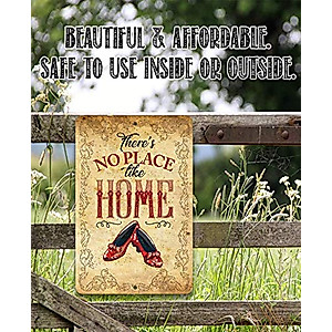 Wizard of Oz Decorations - There's No Place Like Home - Metal Sign - Use Indoor/Outdoor - Metal Wizard of Oz Poster - Great Wizard of Oz Gifts, Dorothy Decoration, Wizard of Oz Decor