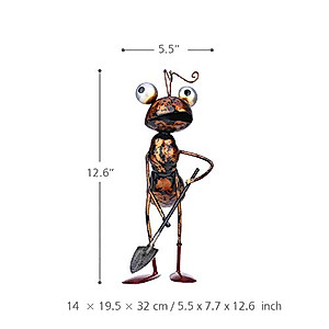 Tooarts Metal Ant Garden Decor Sculpture Home Patio Lawn Yard Indoor Outdoor Statue Ornament