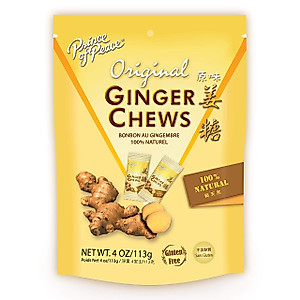 Prince of Peace Original Ginger Chews, 4 oz. – Candied Ginger – Natural Candy Pack – 2 Pack