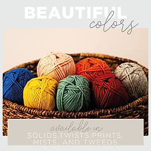 Lion Brand Yarn (1 Skein) Vanna's Choice Yarn, Colonial Blue