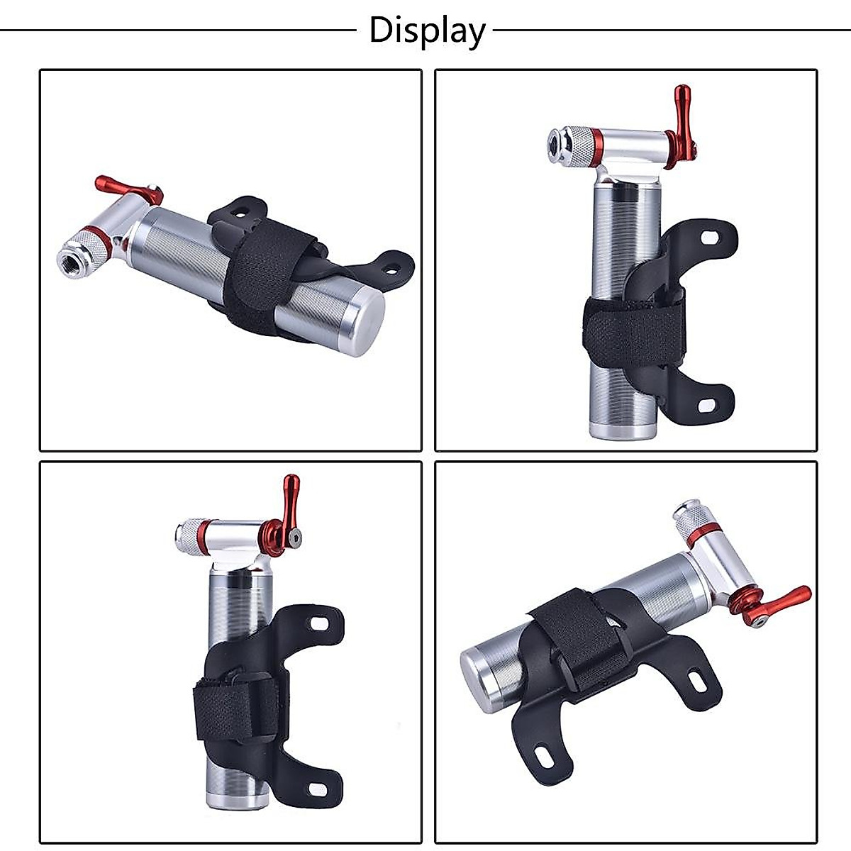 Bike Pump CO2 Inflator, Portable Lightweight Aluminum Alloy Mountain Bike Road Tyre Tube Pump
