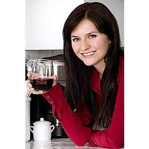 AW Fashions I'm Drinking For Two Me And My Inner Bitch Funny 15oz Crystal Stemless Wine Glass - Fun Wine Glasses with Sayings Gifts For Women, Her, Mom on Mother's Day Or Christmas