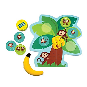 Peaceable Kingdom Monkey Around Toddler Game & Wiggle, Giggle, Monkey Around! Board Book Set – Encourage Movement, Gross Motor Skills and Interactive Play