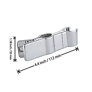 Adjustable Shower Head Holder for Slide Bar,Universal 18-25MM O.D, Rail Head Bracket Holder for Slide Bar Slider Clamp Bathroom Replacement