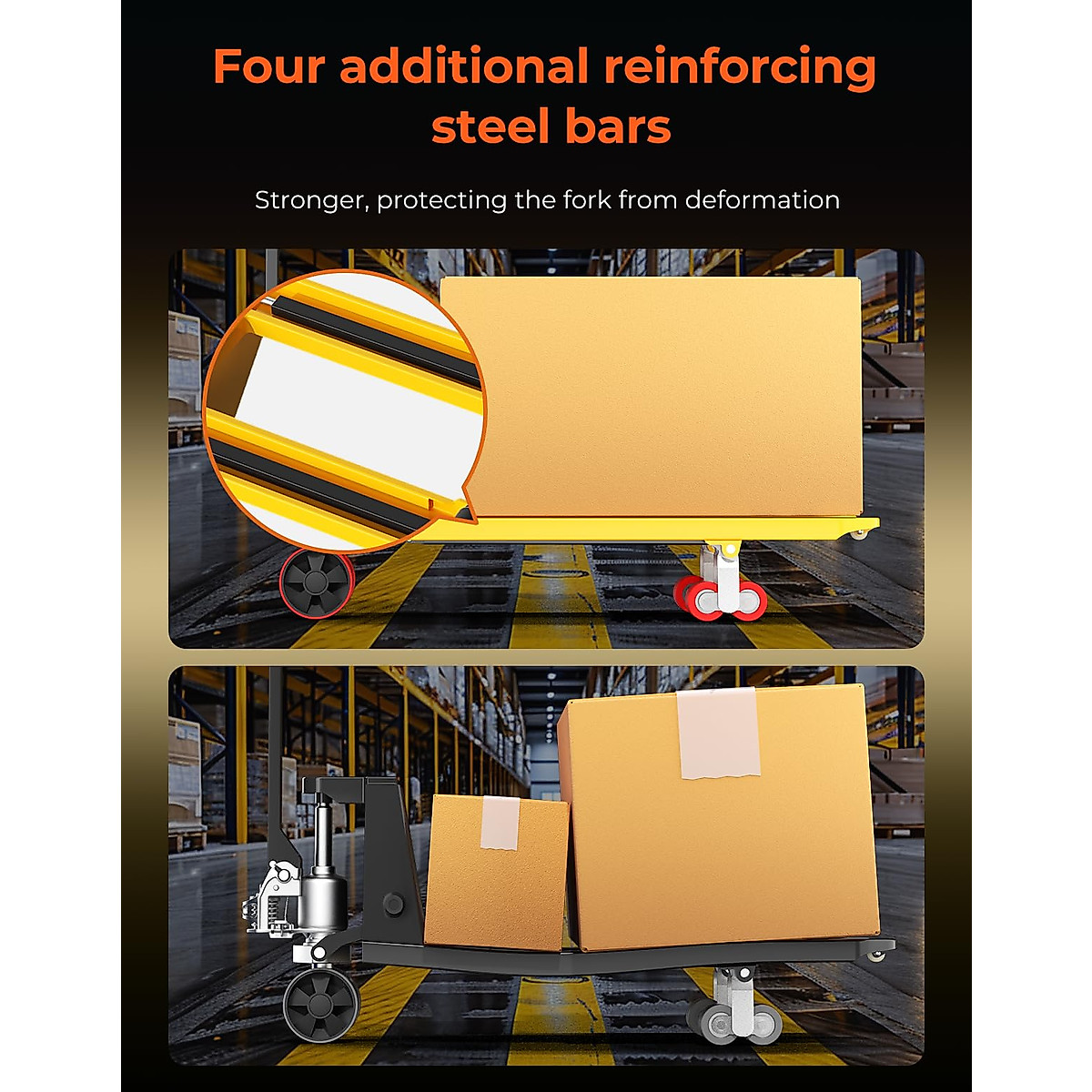 [Anti-Leakage Oil Pump] Arczorix Pallet Jack, 5500 Lb Capacity 27" W x 48" L Forks Size Small Mini Hand Pallet Truck Standard Duty Manual Pallet Trucks