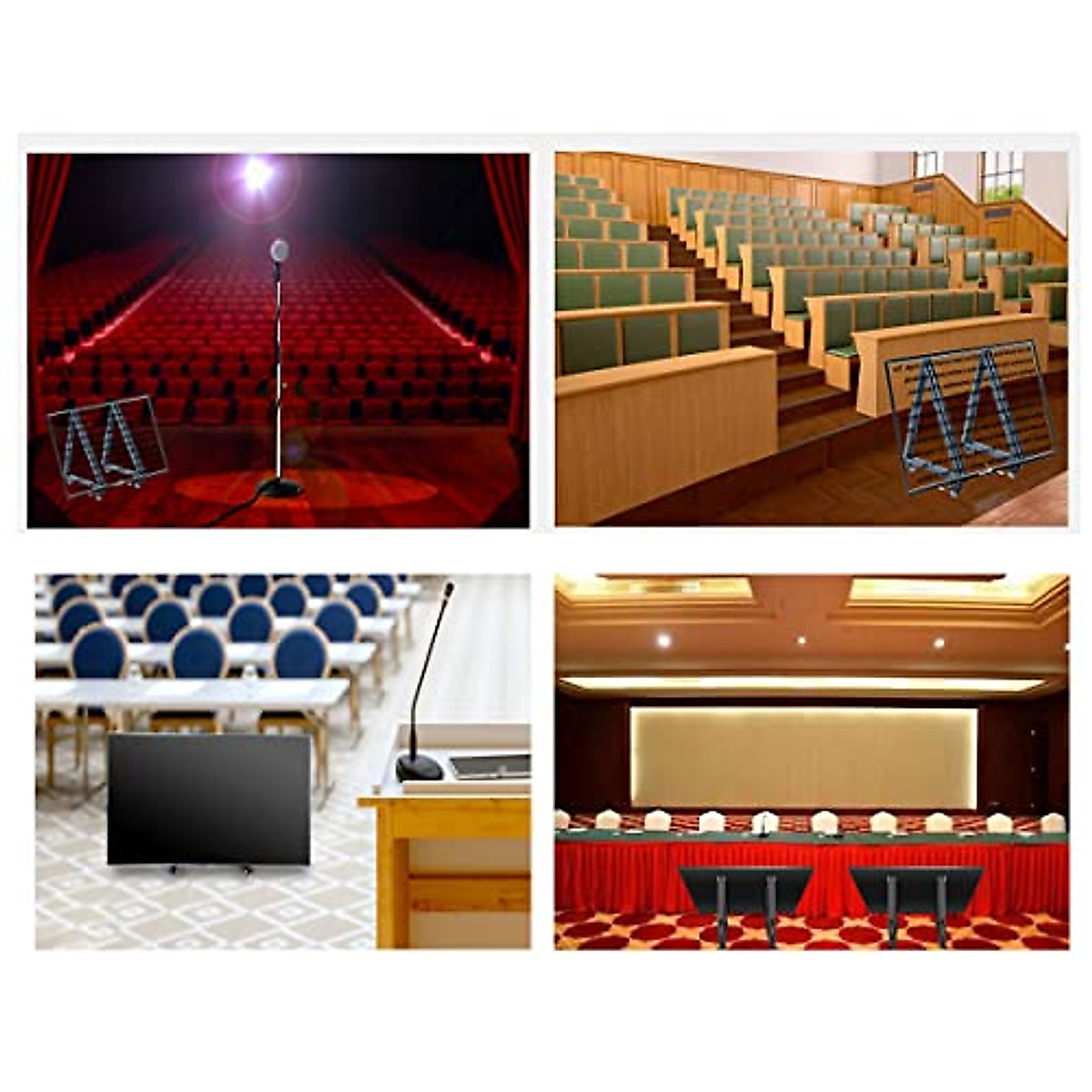 BIGalleons Low Height Mobile TV Stand, Monitor Floor Stand Cart, Rolling TV Mount with Wheel for 32-65 inch Flat Curved Screen TV, LED LCD, 30° Adjustable Viewing Angle (New Version)