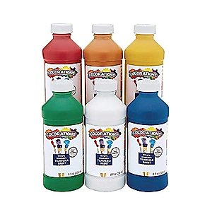 Colorations unisex child Tempera art paints, Assorted Set, 8 Fl Oz Pack of 6 US