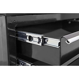 Torin APD2018B Rolling Tool Chest/Tool Box with 3 Drawers and Wheels, Padded Mechanic Stool Creeper Seat, Black