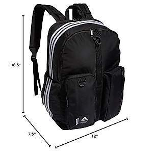 adidas Iconic 3 Stripe Backpack, Nomad Camo Grey/Black, One Size