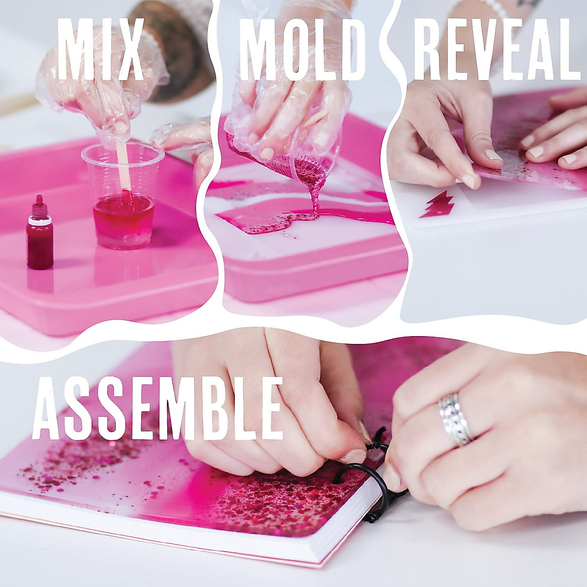 DOODLE HOG Make Your Own Notebook Journal Resin Kit for Beginners with Molds, Craft for Girls and Boys Age 12 Year Old Teen Girl Crafts, DIY Kit Science Experiment Toys, Gift Kits Kids Ages 12+