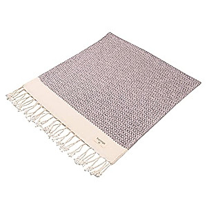 BAROOGA Turkish Hand Towel (Set of 2) for Kitchen and Bathroom | Diamond Weave, 100% Cotton, 18 X 38 inches | Prewashed Peshtemal Towel for Face, Hand, Hair, Yoga, Dishcloth, Tea Towel