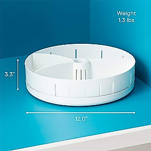 YouCopia SinkSuite Under Sink Turntable with Adjustable Dividers, Lazy Susan Organizer for Kitchen or Bathroom Storage