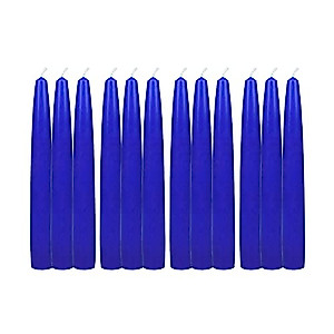 Zest Candle 12-Piece Taper Candles, 6-Inch, Blue