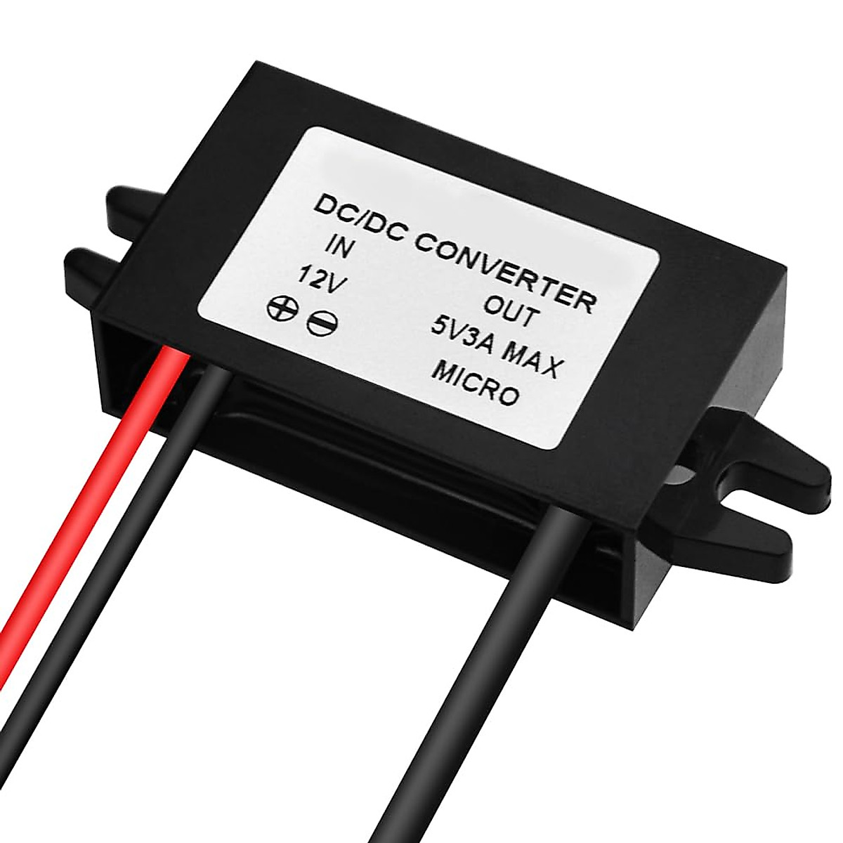 XINGYHENG 2PCS DC-DC Buck Converter Module 3A 12V 24V to 5V DC Power Converter with Micro USB Connector (Right Angle USB Interface)