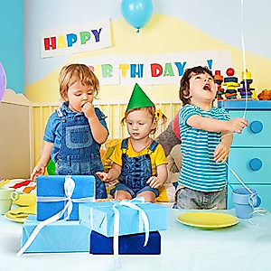 PLULON 90 Sheets Frozen Mermaid Birthday Party Blue Tissue Paper, Gift Wrap Tissue Paper Sheets for Packaging Birthday Gift Wrapping Paper Baby Shower Bachelorette Bridal Shower Blue Party Decorations