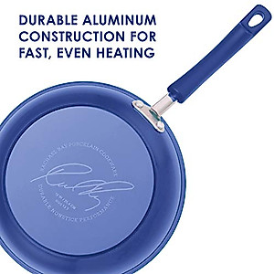 Rachael Ray Brights Nonstick Cookware Pots and Pans Set, 14 Piece, Blue Gradient