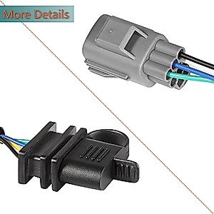 4-Way Trailer Hitch Tow Wiring Harness fit for Jeep Wrangler 2-Door & 4-Door JK JKU 2007-2018,Replace OEM 17275.01, 92015 8001