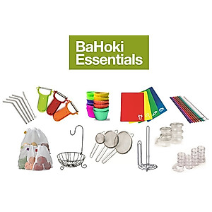 BaHoki Essentials Fruit Tree Bowl with Foldable Banana Hanger, Wire Storage Basket (Copper/Rose Gold)