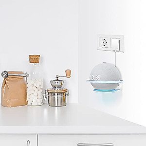 HomeMount Dot5 Generation Wall Mount - All New 5th Gen Acrylic Holder, Space Saving Solution Bracket Shelf Compatible with Dot5 & Dot4 (Clear)