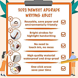 21 Inch LCD Writing Tablet for Kids Erasable Doodle Board Drawing Tablet with Lock Reusable Large Doodle Pad Writing Board with Pen Slots for 3-12 Year Old Kids Adults Home School