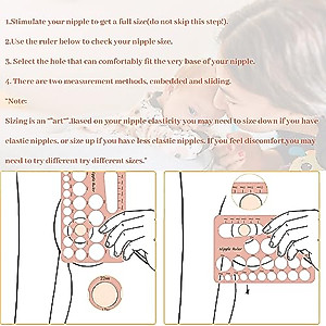 bliblo Flange Insert 17/19/21mm,Compatible with Medela/TSRETE/momcozy S9/S12/S9pro/S12pro,Nipple Sizer for Flange Insert,Breast Pump Nipple Sizing Tool