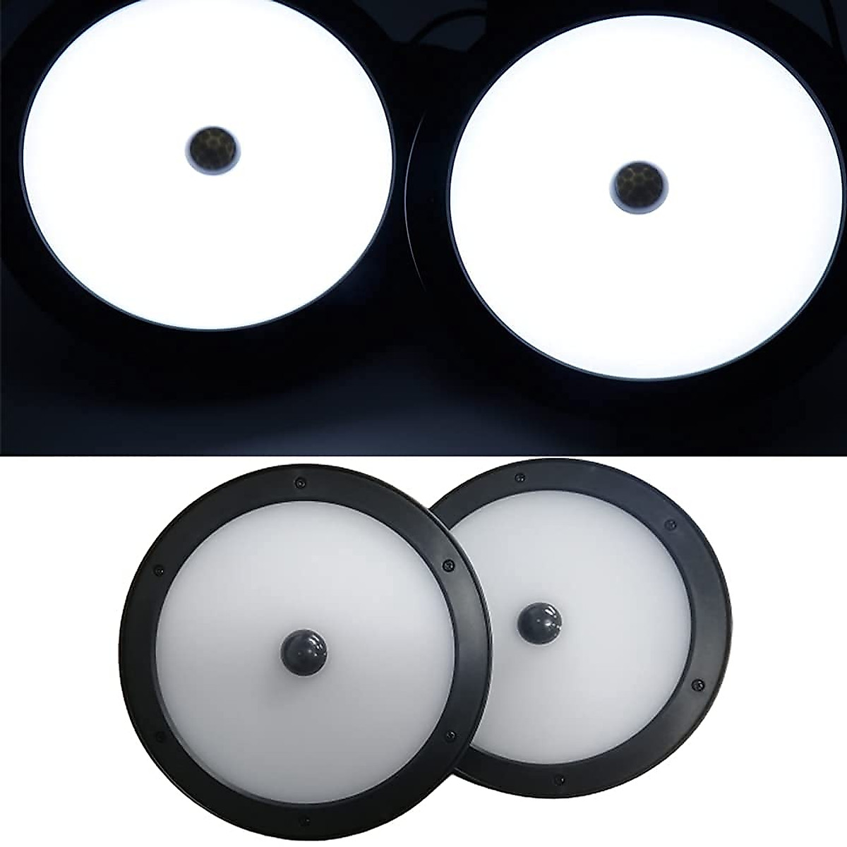 Aolyty Upgrade Solar Pendant Light with Double Head Shed Light 3 Working Modes Waterproof Solar Powered Hanging Lights with Remote Control Dimmable for Garden Yard Corridor Walkway Garage Driveway