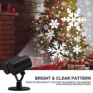 Craftersmark Christmas Projector Lights, Snowflake Projector Lights Outdoor, Snowflake Projector Indoor, Waterproof LED Christmas Light Projector Outdoor for Xmas Valentine Winter Holiday（Double-Head）