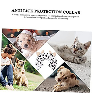 DOITOOL 3pcs Cat Collar Bite Pet Cone Pet Collar Wound Healing Cone Pet Elizabeth Collar Pet Protection Collar Pet Elizabethan Circle Collar for Puppy Pp Cotton White Cat Litter Small