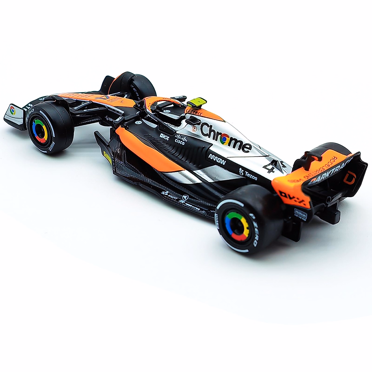 JODIYAAH Bburago P2 British GP Mclaren 2023 F1 MCL60 4# Lando Norris Formula Racing Alloy Car Diecast Model (MCL60 4#)
