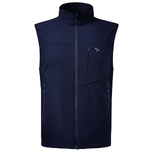 Rodeel Men's Lightweight Golf Vest Windproof Sleeveless Cycling Jacket for Hiking Running