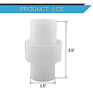 Poweka 1.5" Pool Cleaner Hose Connector Adapter Replacement Compatible with Hayward AXV092,Automatic Pool Cleaner Hose Connector (1.5" Diameter x 3.5" Length) Pack of 2