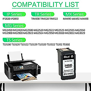 greencycle Remanufactured Ink Cartridge Compatible for Canon PG-245XL PG-245 245 XL Pixma MX490 MG2522 MG2525 MG2922 MG2924 MG3020 MG3022 MG3029 TS3120 TS3122 TS202 Printers (Black, 1 Pack)